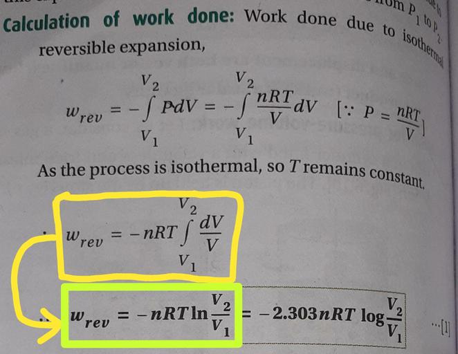 MP Calculation of work done: Work done du... - Physical Chemistry