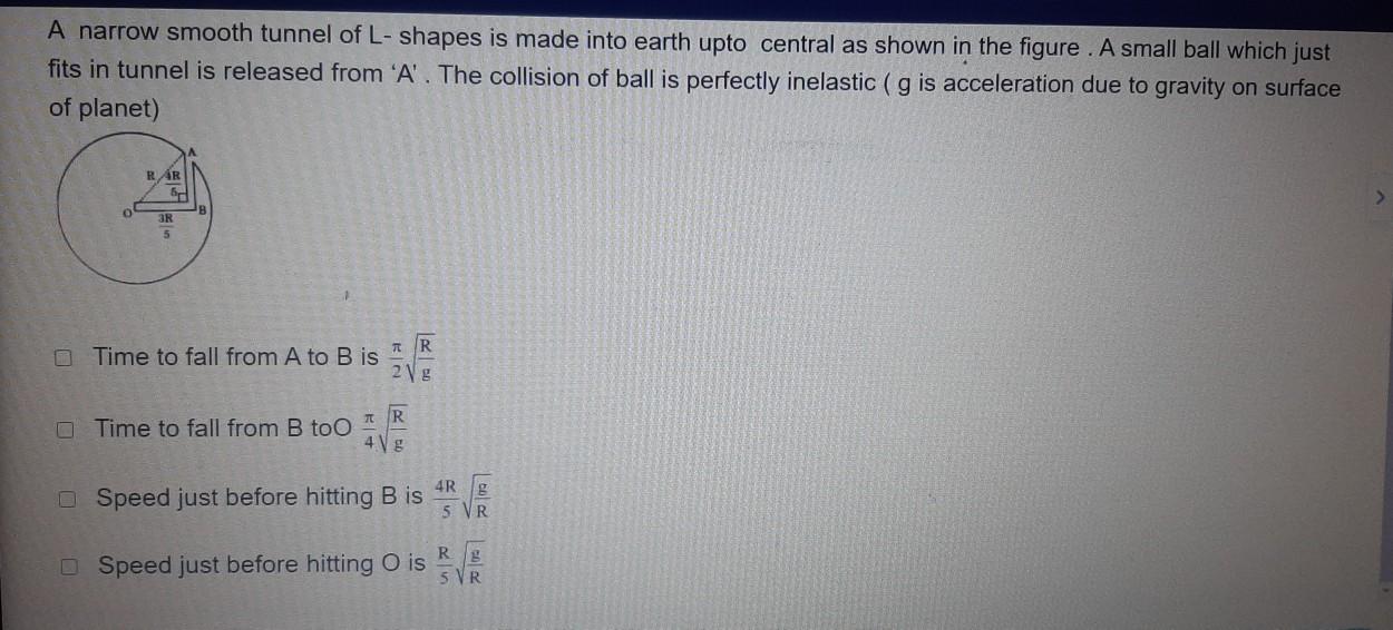 A Narrow Smooth Tunnel Of L shapes Is Made Into Eart Physics a-narrow-smooth-tunnel-of-l-shapes-is-made-into-eart-physics