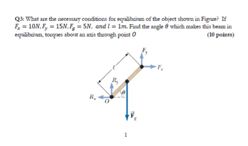 Q3 What Are The Necessary Conditions For Equilibriu Physics