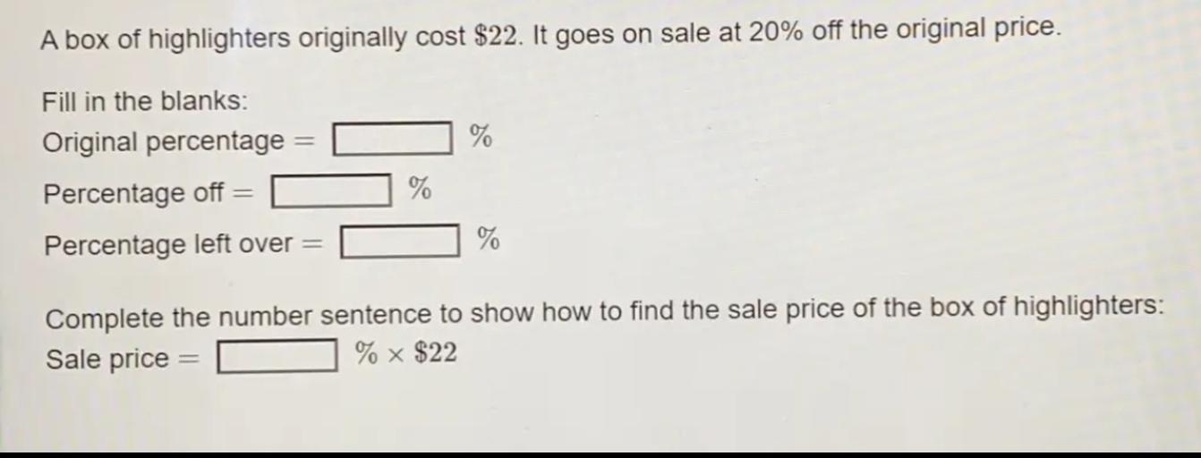 A Box Of Highlighters Originally Cost 22 It Goes On S Math a-box-of-highlighters-originally-cost-22-it-goes-on-s-math