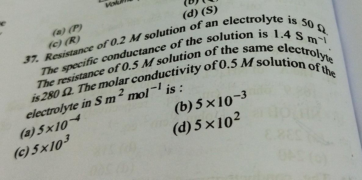 VO d S a P C R 37 Resistance Physical Chemistry VO d S a P C R 37 Resistance Physical Chemistry