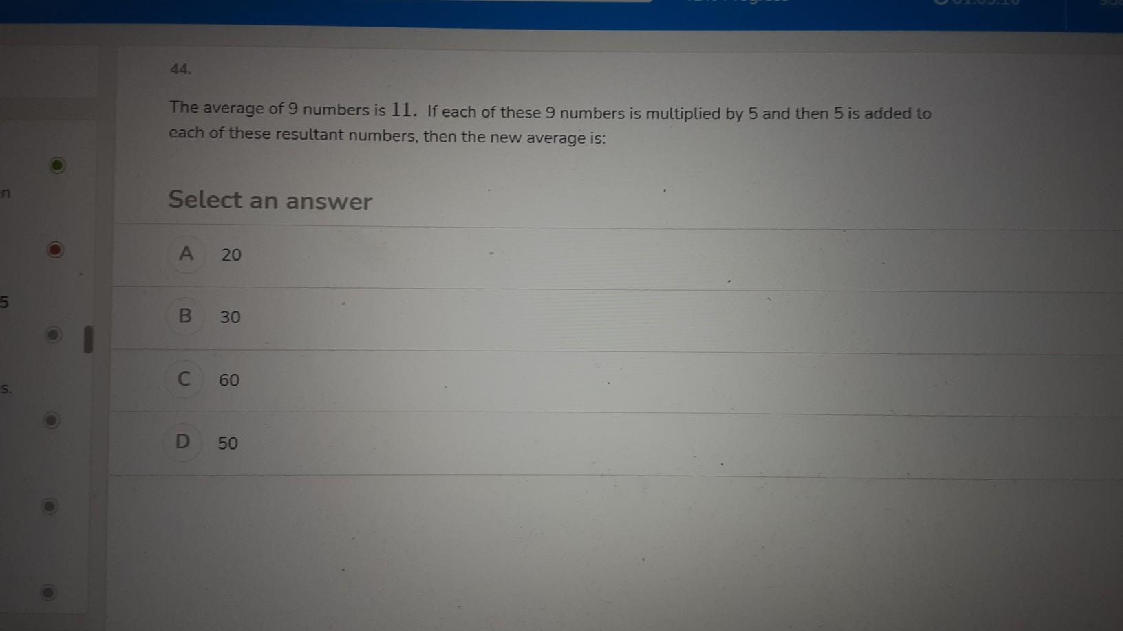 44 The Average Of 9 Numbers Is 11 If Each Of These 9 Math 44 The Average Of 9 Numbers Is 11 If Each Of These 9 Math