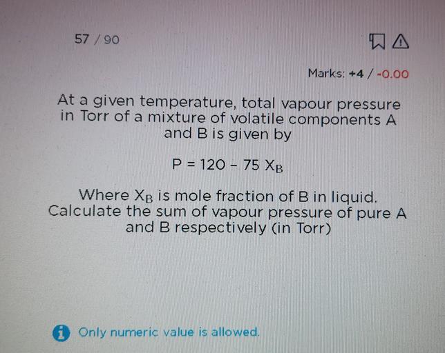 57 90 WA Marks 4 0 00 At A Given T Physical Chemistry 57-90-wa-marks-4-0-00-at-a-given-t-physical-chemistry
