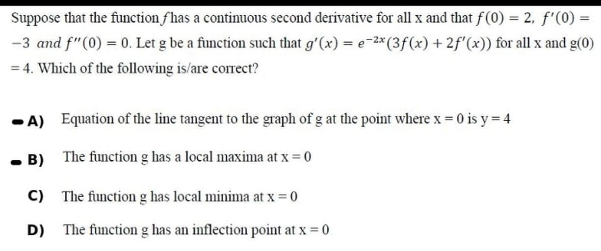 Suppose That The Function Fhas A Continuous Second Deri Math