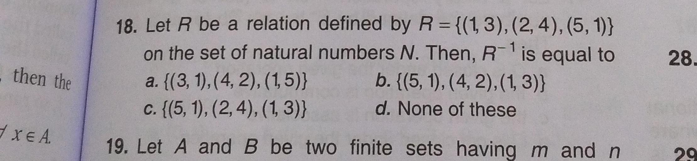 18 Let R Be A Relation Defined By R 13245 1 Math