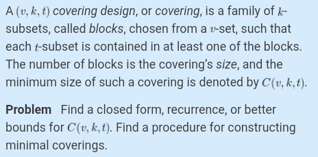 A v K T Covering Design Or Covering Is A Family Of Math a-v-k-t-covering-design-or-covering-is-a-family-of-math
