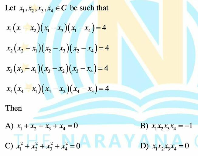 Let x,x2,X3,X, EC be such that x;(*; – x3)(x – x3)(x x)... - Math Let x,x2,X3,X, EC be such that x;(*; – x3)(x – x3)(x x)... - Math