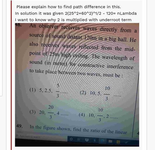 Please Explain How To Find Path Difference In This Physics please-explain-how-to-find-path-difference-in-this-physics