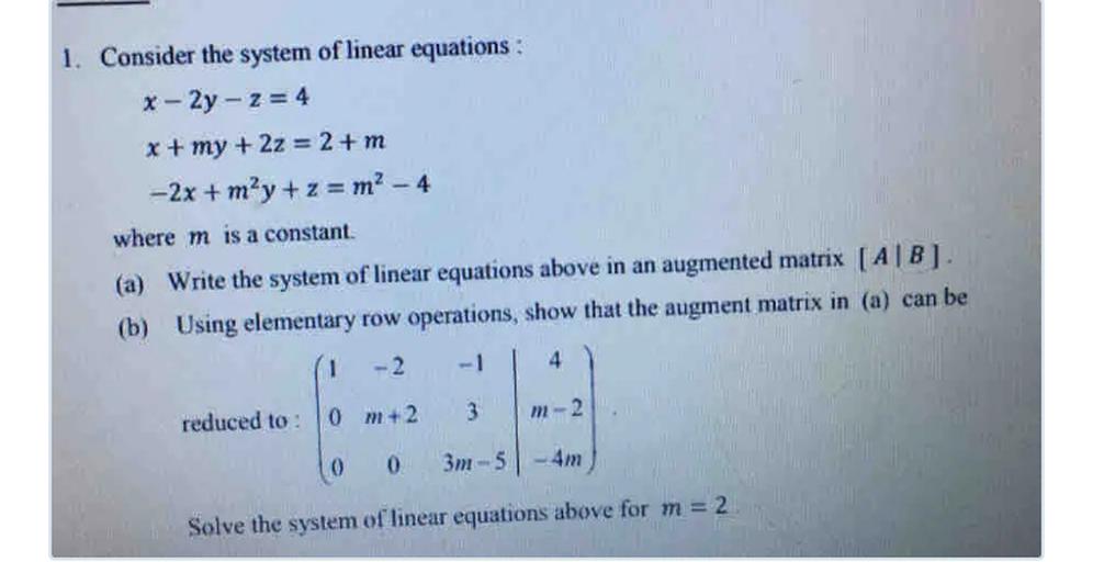1 Consider The System Of Linear Equations X 2y Z Math 1-consider-the-system-of-linear-equations-x-2y-z-math