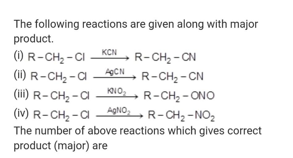 KCN The following reactions are given alon... - Organic Chemistry