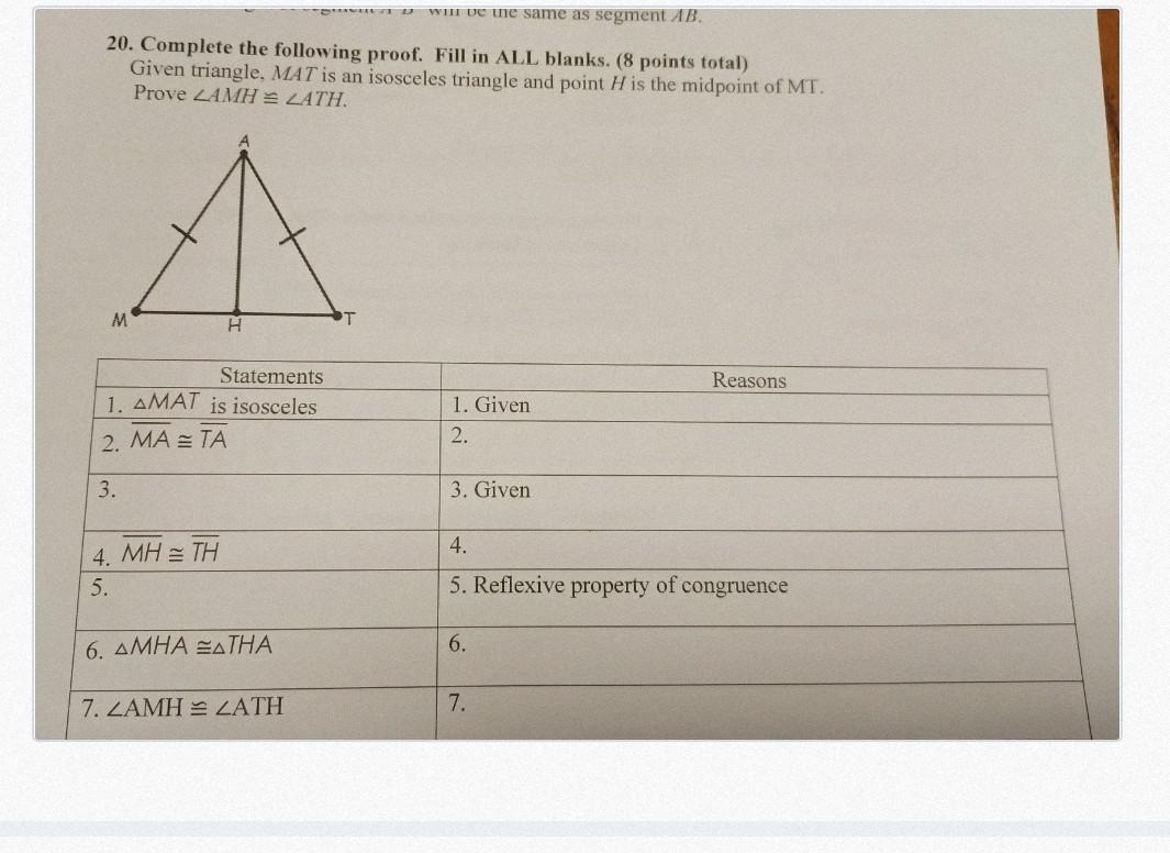 We Ve The Same As Segment AB 20 Complete The Follow Math We Ve The Same As Segment AB 20 Complete The Follow Math