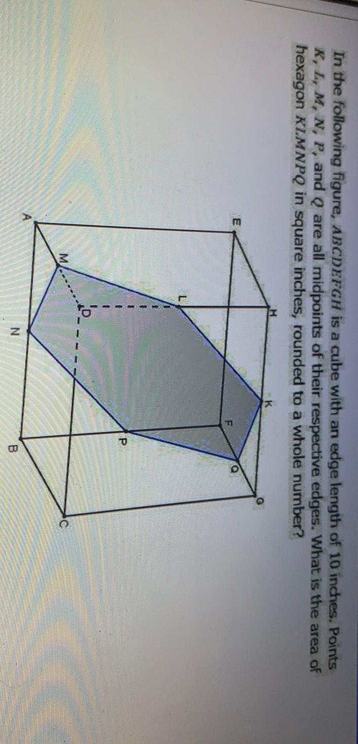 In the following figure, ABCDEFGH is a cube with an edg... - Math