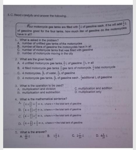 II C Read Carefully And Answer The Following Four Mo Math ii-c-read-carefully-and-answer-the-following-four-mo-math