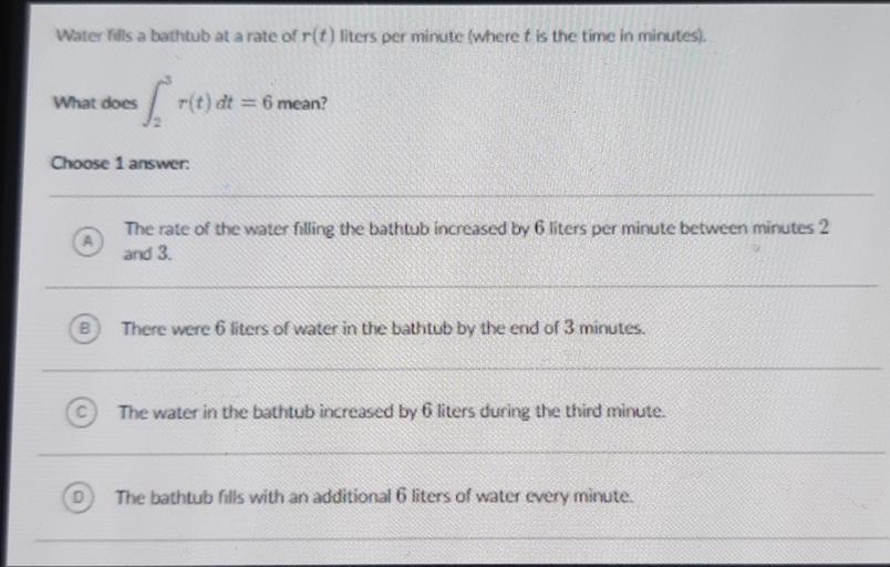 Water Fills A Bathtub At A Rate Of R t Liters Per Minu Math water-fills-a-bathtub-at-a-rate-of-r-t-liters-per-minu-math