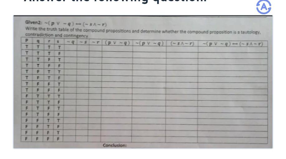 A 9 Glven pV SA T Write The Truth Table Of The C Math a-9-glven-pv-sa-t-write-the-truth-table-of-the-c-math