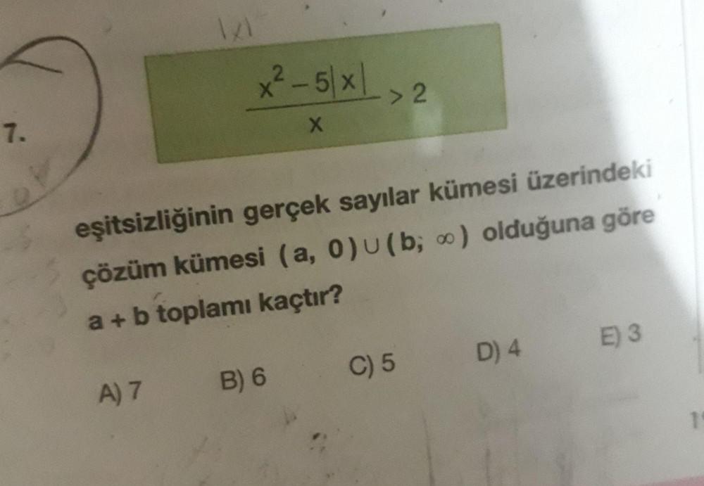 X 5 X 1 X 2 7 X E itsizli inin Ger ek Say l Lise Matematik X 5 X 1 X 2 7 X E itsizli inin Ger ek Say l Lise Matematik
