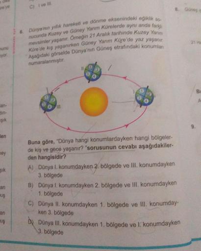 6. Dünya 'nın yıllık hareketi ve dönme ... - Ortaokul Fen Bilgisi