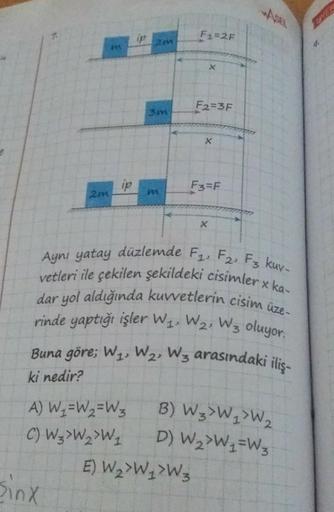 F1=27 F2=3F ip F3=F X Aynı yatay düzlemde F1 F2 F3 kuy- vetleri ile ...