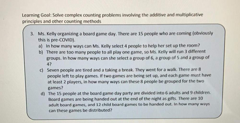 Learning Goal Solve Complex Counting Problems Involvin Math Learning Goal Solve Complex Counting Problems Involvin Math