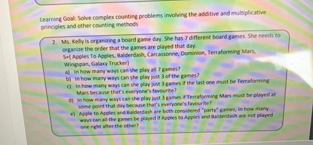 Learning Goal Solve Complex Counting Problems Invol Physics Learning Goal Solve Complex Counting Problems Invol Physics