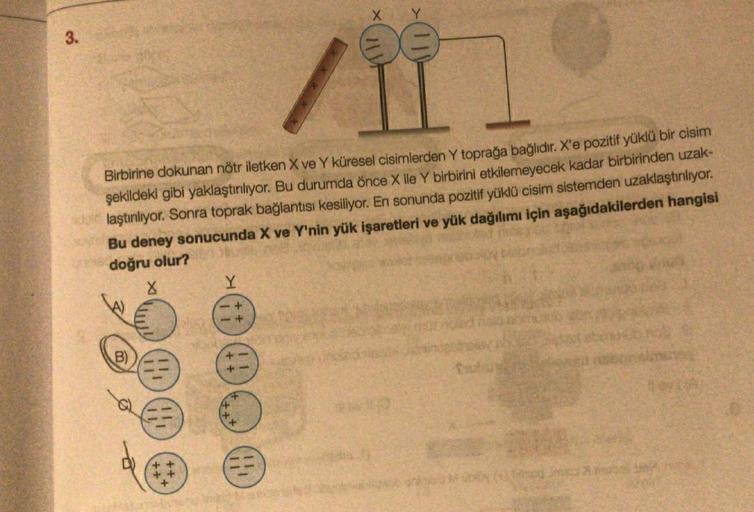 x 3. / Birbirine dokunan nötr iletken X... - Ortaokul Fen Bilgisi