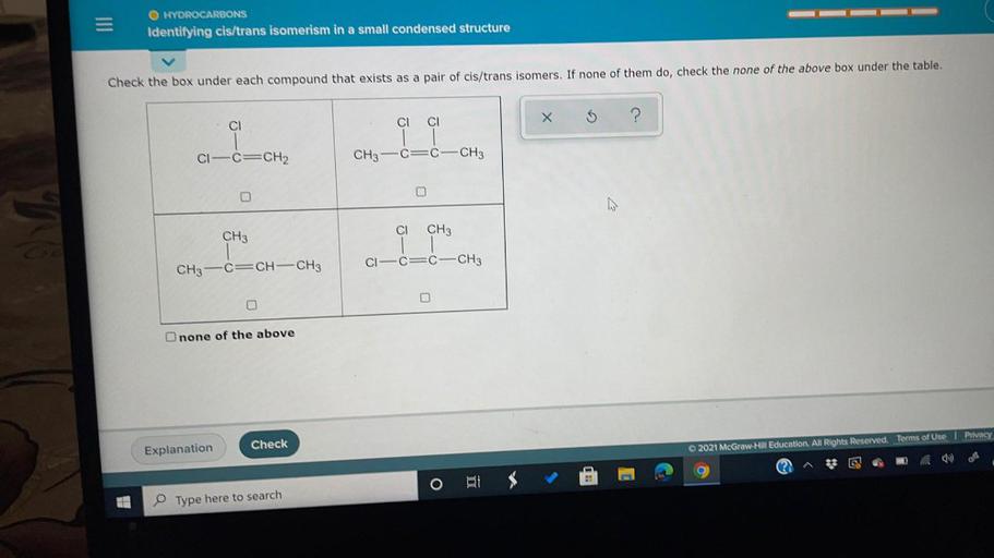 O Hydrocarbons Identifying Cis Trans Iso Organic Chemistry