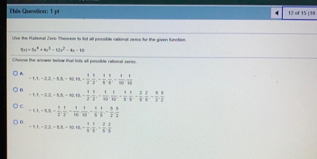 This Question 1 Pl 12 Of 15 10 Use The Rational Zero Math this-question-1-pl-12-of-15-10-use-the-rational-zero-math
