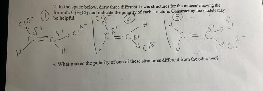 C2h2cl2 Lewis Structure Polar