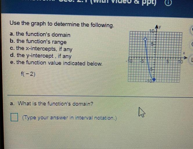 o PPU Use the graph to determine the following. a, the ... - Math