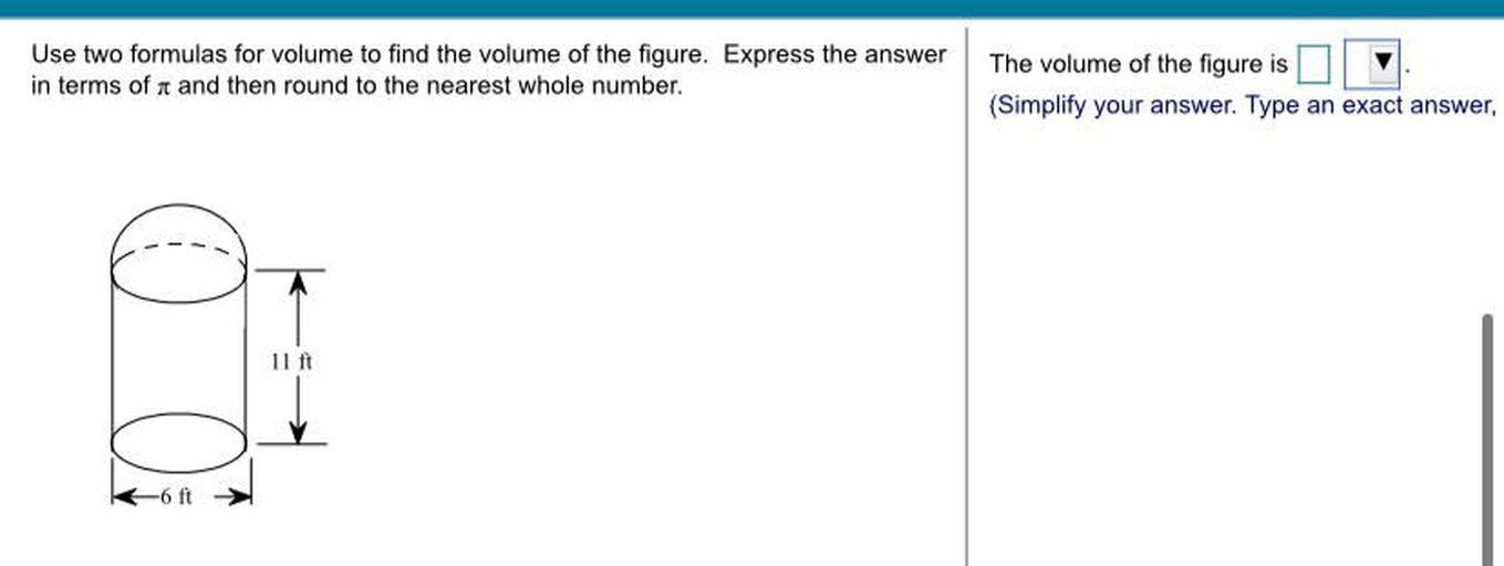 Use Two Formulas For Volume To Find The Volume Of The F Math use-two-formulas-for-volume-to-find-the-volume-of-the-f-math