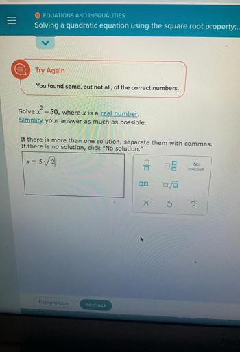 EQUATIONS AND INEQUALITIES Solving A Quadratic Equati Math equations-and-inequalities-solving-a-quadratic-equati-math