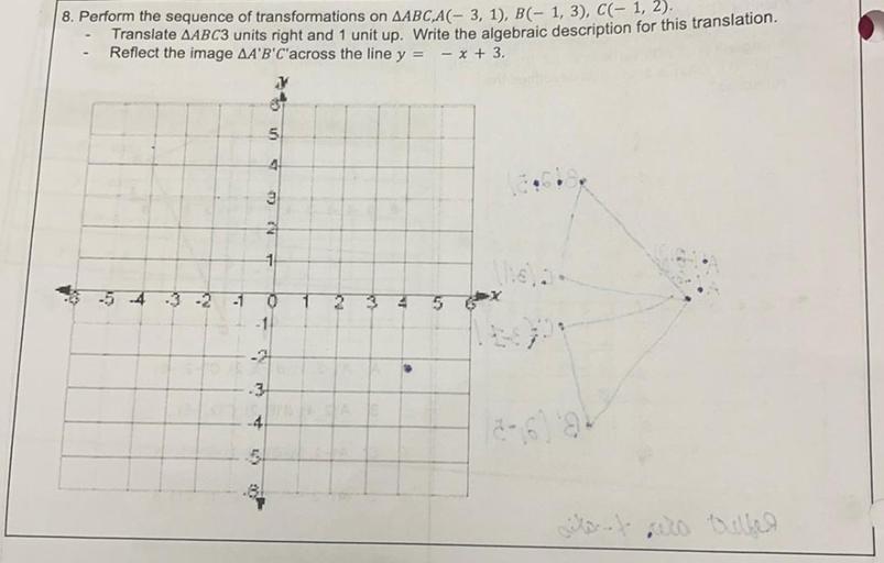 8 Perform The Sequence Of Transformations On Aabc A Math