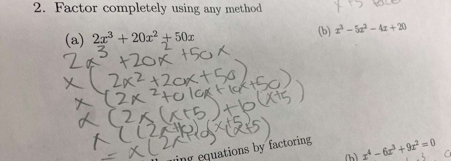 2 Factor Completely Using Any Method b 23 5x2 4x Math 2-factor-completely-using-any-method-b-23-5x2-4x-math