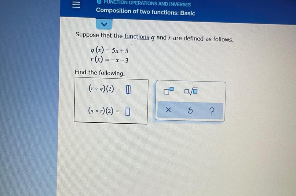 FUNCTION OPERATIONS AND INVERSES Composition Of Two Fun Math FUNCTION OPERATIONS AND INVERSES Composition Of Two Fun Math