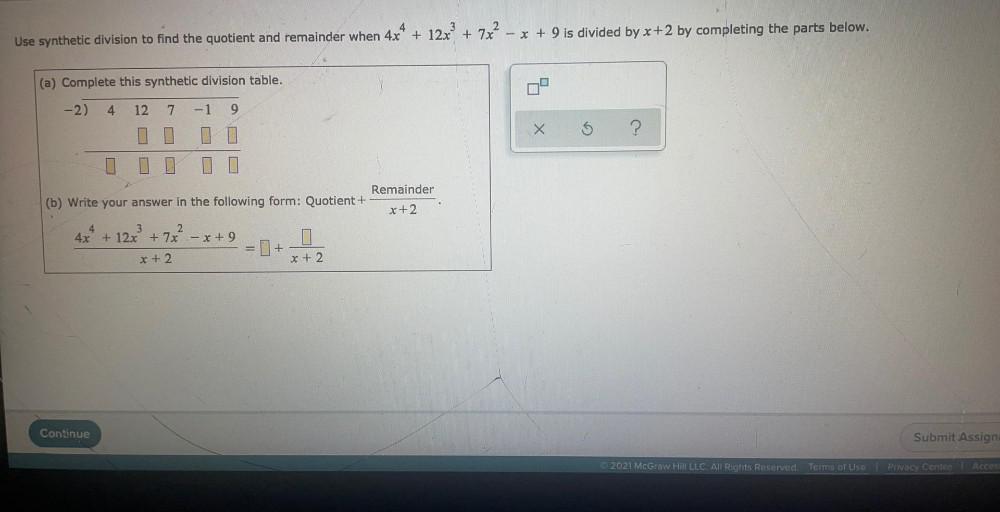 Use Synthetic Division To Find The Quotient And Remaind Math use-synthetic-division-to-find-the-quotient-and-remaind-math