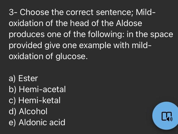 3 Choose The Correct Sentence Mild Oxidation Of T Biology 3-choose-the-correct-sentence-mild-oxidation-of-t-biology