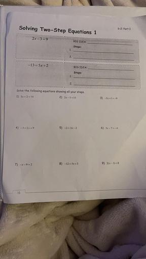 Solving Two Step Equations 1 S 2 Part I 2x 3 9 BIG IDE Math solving-two-step-equations-1-s-2-part-i-2x-3-9-big-ide-math