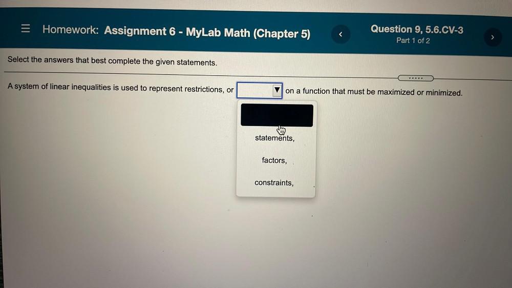 Homework Assignment 6 MyLab Math Chapter 5 Homework Assignment 6 MyLab Math Chapter 5