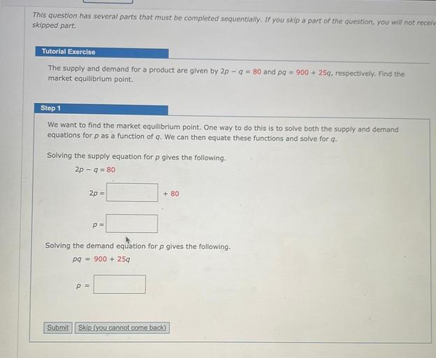 This Question Has Several Parts That Must Be Completed Math