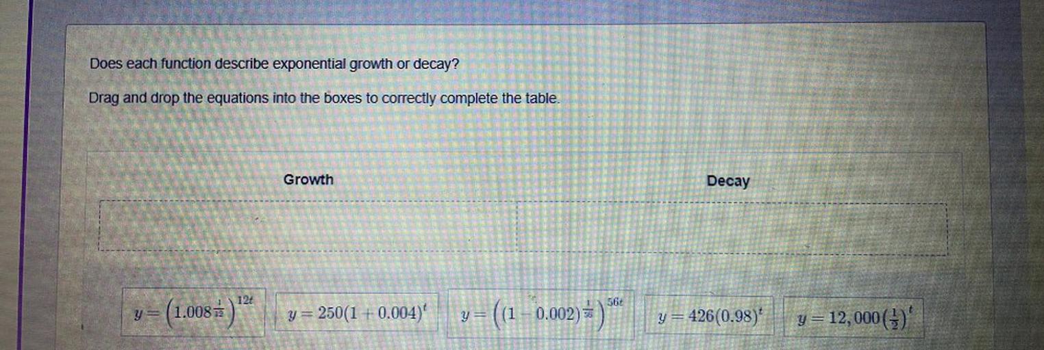 Does Each Function Describe Exponential Growth Or Decay Math does-each-function-describe-exponential-growth-or-decay-math