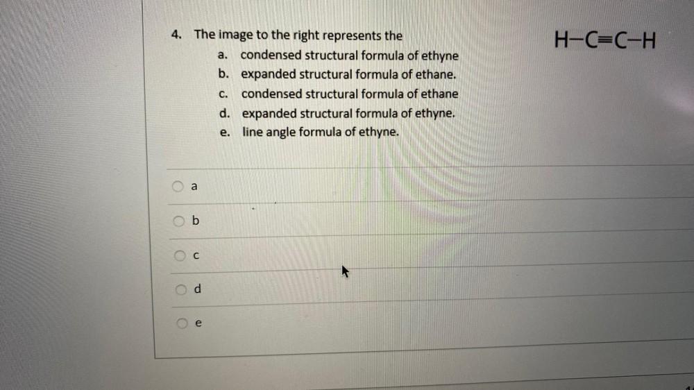 H-C=C-H 4. The image to the right represen... - Organic Chemistry