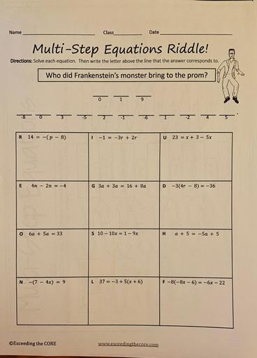 Name Class Date Multi Step Equations Riddle Directio Math name-class-date-multi-step-equations-riddle-directio-math