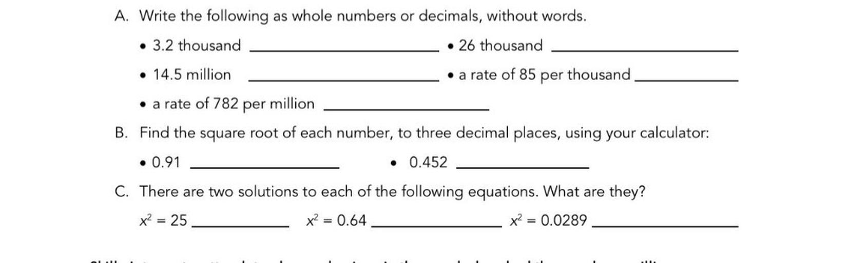 A Write The Following As Whole Numbers Or Decimals Wi Math a-write-the-following-as-whole-numbers-or-decimals-wi-math