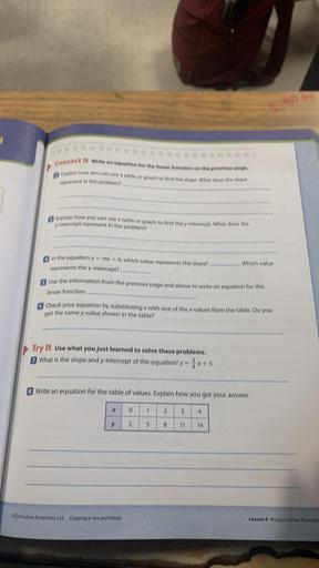 Connect It Wite An Equation For The Linear Function On Math connect-it-wite-an-equation-for-the-linear-function-on-math