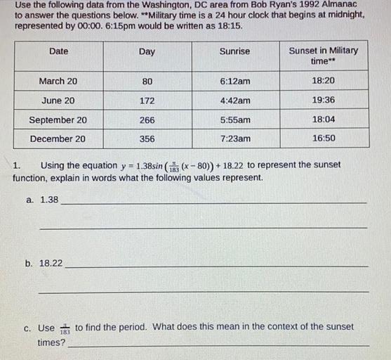 Use The Following Data From The Washington DC Area Fro Math use-the-following-data-from-the-washington-dc-area-fro-math
