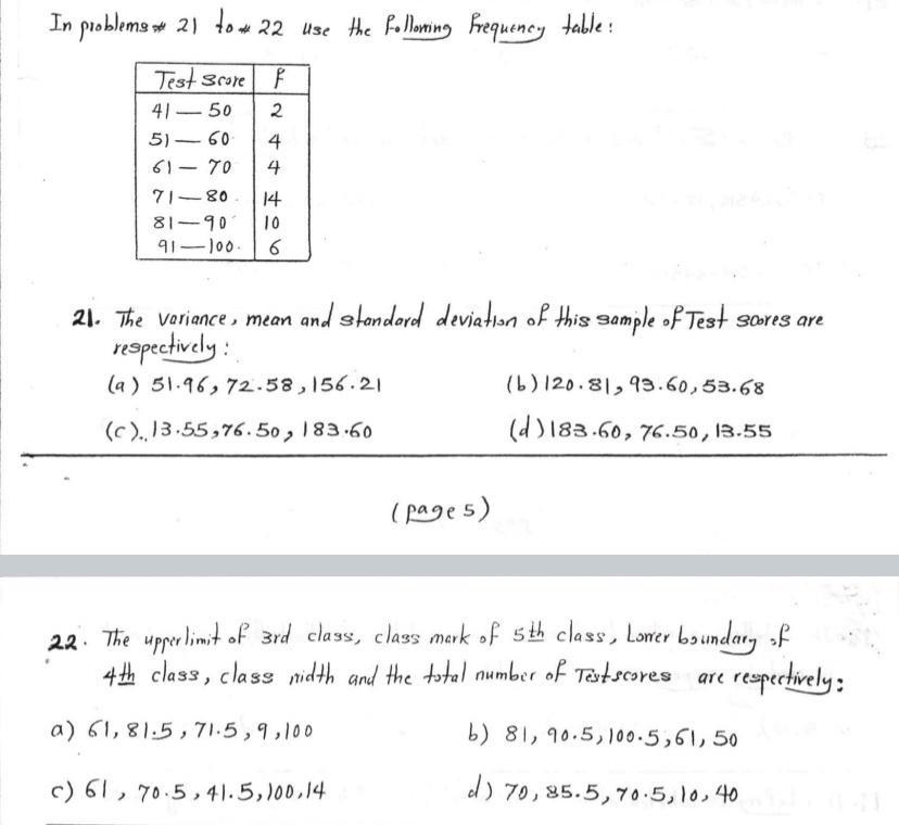 In Probleme 21 Tom 22 Use The Following Frequency Tab Math In Probleme 21 Tom 22 Use The Following Frequency Tab Math