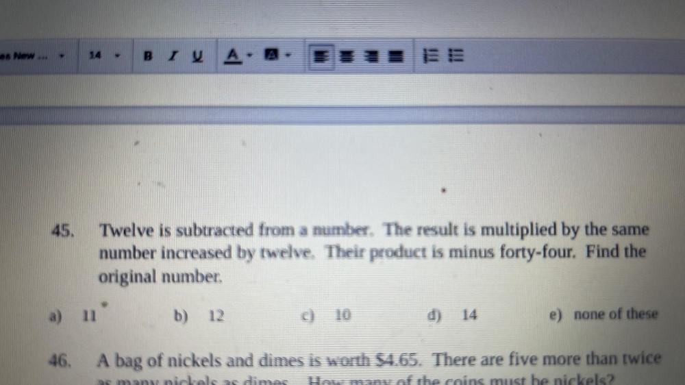 Es New 14 BV A 45 Twelve Is Subtracted From A Numbe Math Es New 14 BV A 45 Twelve Is Subtracted From A Numbe Math
