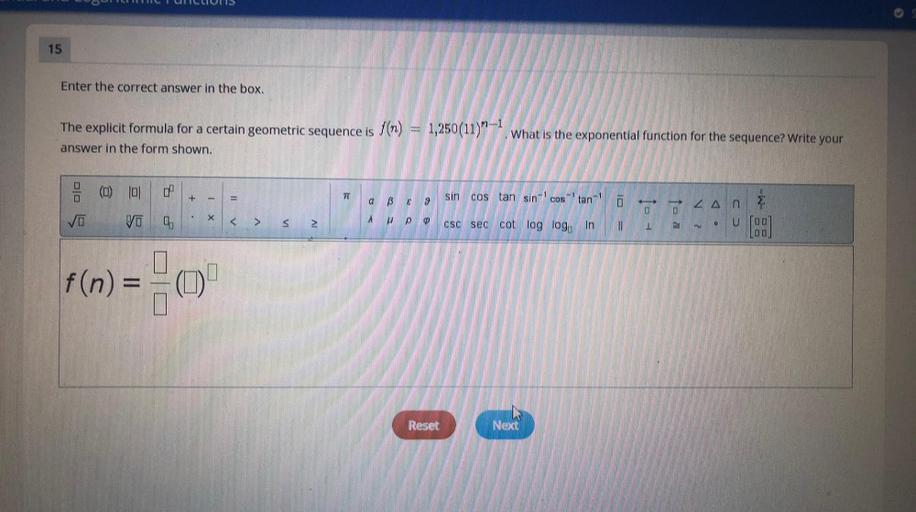 15 Enter The Correct Answer In The Box The Explicit Fo Math