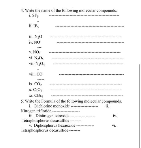 4. Write the name of the following molecu... - Physical Chemistry