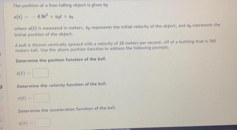 the-position-of-a-free-falling-object-is-given-by-s-t-math